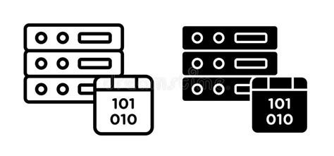 Master Data Icon Set Data Management Server Vector Symbol Database