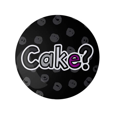 Asexual Cake Pin Button That Queer Card Co