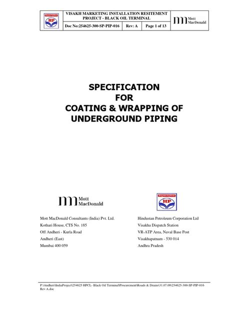 Pdf Specification Coating And Wrapping Dokumen Tips