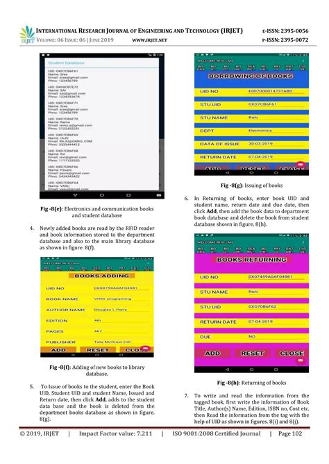 IRJET Development And Implementation Of Smart RFID Based Library Management System Using