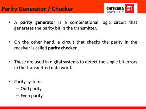 Parity Generator Checker Pptx