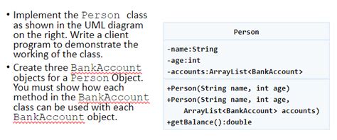 Solved Person Implement The Person Class As Shown In The Uml