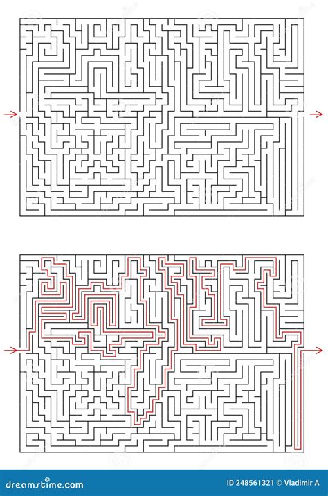 Maze Solution Stock Illustration 59892103