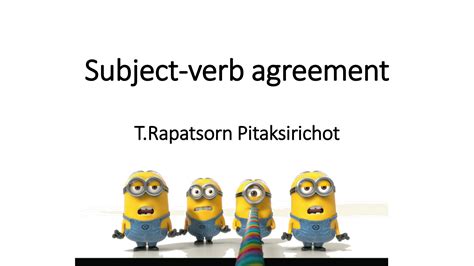 Subject Verb Agreement Library Horwang Pahtumthani Page 1 14