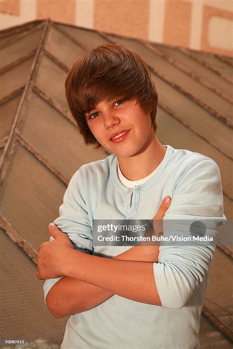 Canadian Musician Justin Bieber Poses During A Photo Session On News