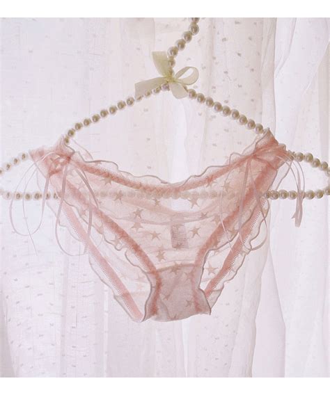 【3장세트】 디어엘크 러블리 리본망사 레이스팬티 세트 에이블리