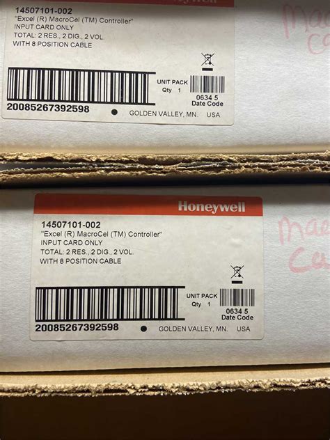 Excel Macrocel Controller Imput Card Only Total 2 Res 2 Qty 3