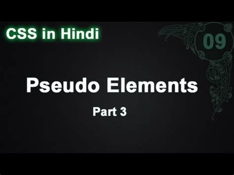 CSS Pseudo Elements In CSS In Hindi Part 3 Of 3 YouTube