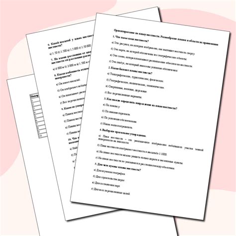 Тестирование Ориентирование по плану местности Разнообразие планов и области их применения 5