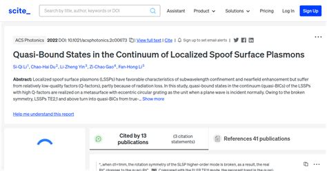 Quasi Bound States In The Continuum Of Localized Spoof Surface Plasmons