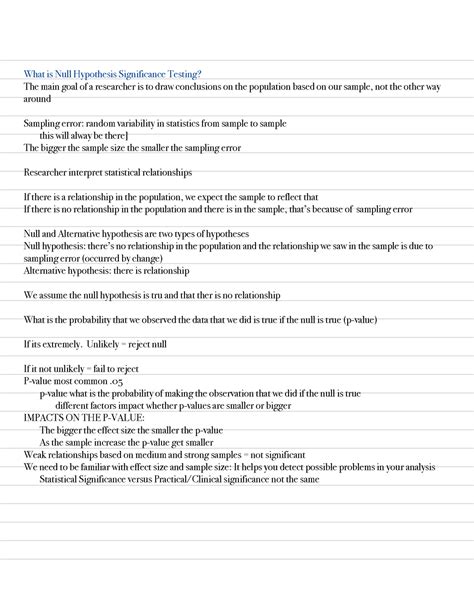 Null Hypothesis Unlikely Reject Null If It Not Unlikely Fail To Reject P Value Most Common