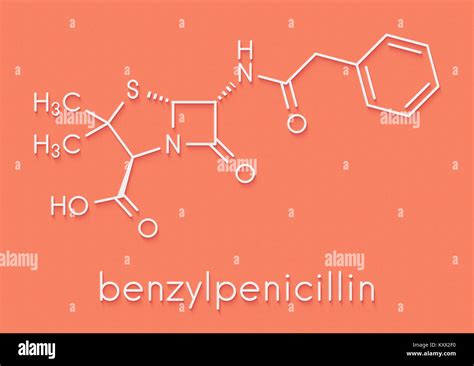 Penicillin G Benzylpenicillin Antibiotic Drug Molecule Used To Treat