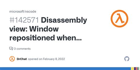 Disassembly View Window Repositioned When Single Stepping Code With No Associated Source File