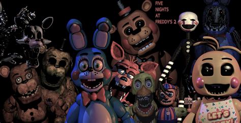 Five Nights At Freddys 2 All Animatronics By Thegoatgamer On Deviantart