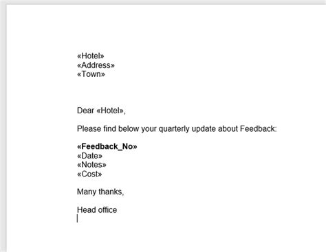 Mail Mergepivot Table Multi Rows On Letter Rexcel