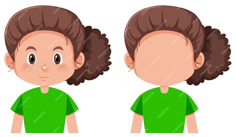 Premium Vector Set Of Brunette Girl Character