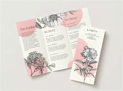 Brochure Flower Trifold Brochure Small Business Cocktail Party
