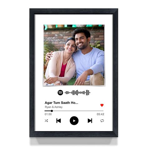 Tanna Spotify Personalized Photo Frame For Couples Preserving Memories With Melodies