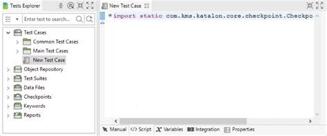 Creating Test Case Using Script Mode