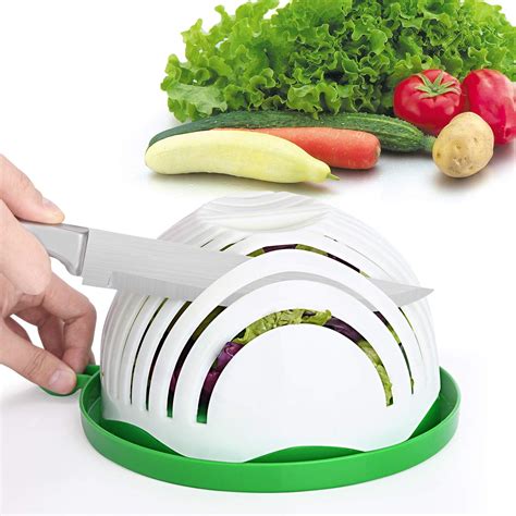 Amazon.com | Family Size Salad Cutter Bowl Upgraded Easy Salad Maker by ...