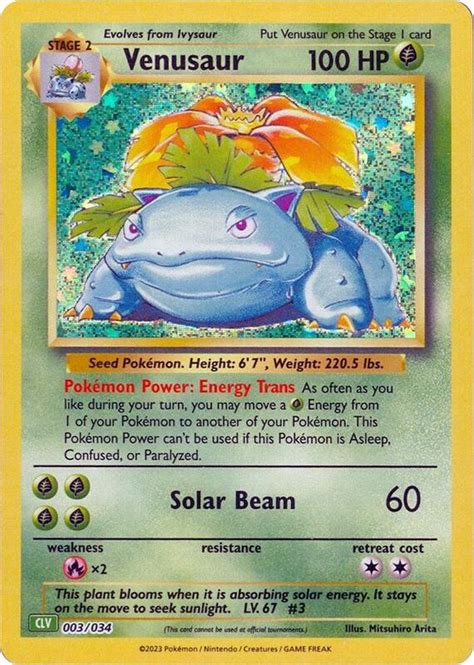 Venusaur Trading Card Game Classic Pokemon