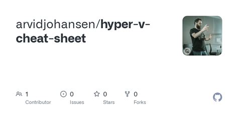 Github Arvidjohansenhyper V Cheat Sheet