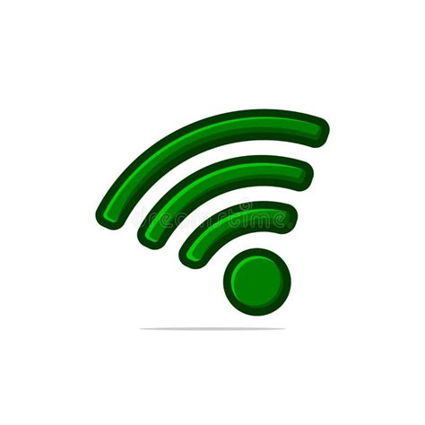 Wifi Network Icon In Green Color Style Stock Vector Illustration Of