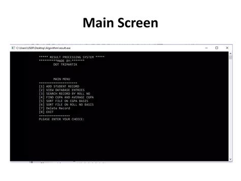 Result Processing System Project Pptx