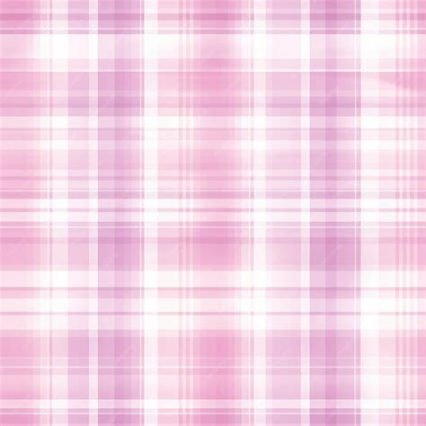 Pink And White Plaid Fabric With A Pink And White Background Premium