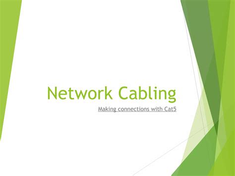 Network Cabling Cat5 Connections For Ethernet Ppt Network Cabling Cat5 Connections For Ethernet Ppt