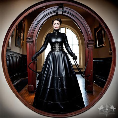 Victorian Dominatrix In Leather Hoop Dress With 18 By Bonesnadbusk On