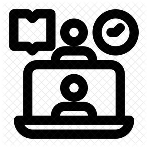 Synchronous Learning Icon Download In Line Style