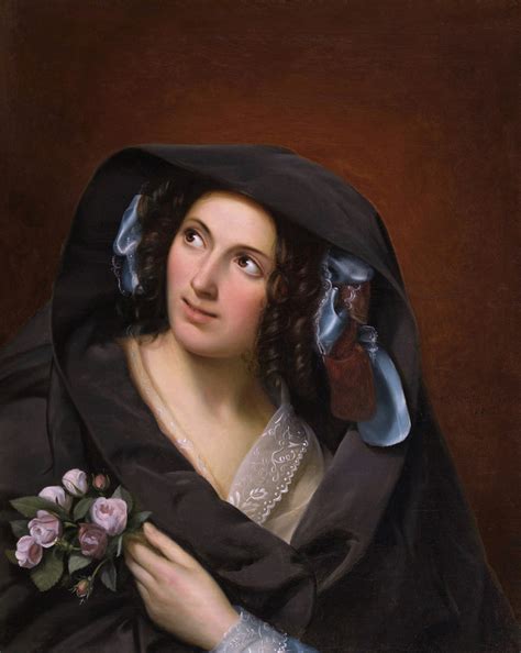 Portrait De Jeune Femme Au Bouquet De Roses Galerie Christian Le Serbon