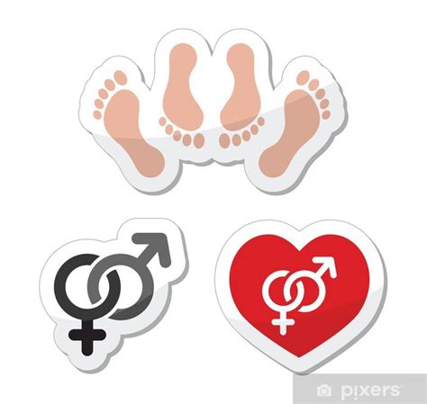 Sticker Couple Sex Making Love Icons As Labels Set Pixersus