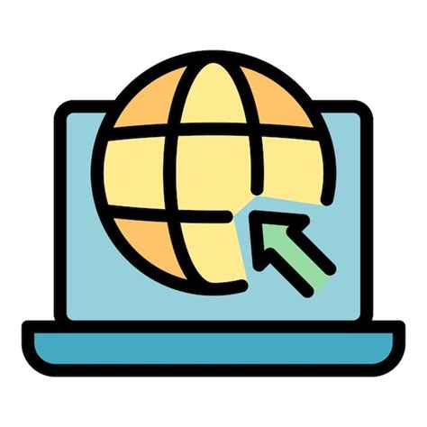 Premium Vector Web Surf Code Icon Outline Vector Business Build App Monitor Color Flat