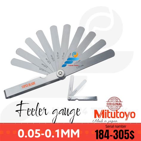 Jual Original Mitutoyo Feeler Gauge Thicknes Gauge 005 01mm 184 305s
