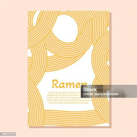 국수 라면 오렌지 질감 포스터 템플릿입니다 파스타 물결 모양의 배경입니다 이탈리안 스파게티 마카로니 일러스트 파스타에 대한 스톡 벡터 아트 및 기타 이미지 Istock