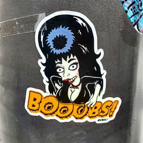 Elvira Boobs Die Cut Vinyl Sticker Etsy