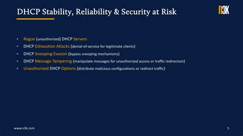 dhcp security consideration pdf computer networking computing