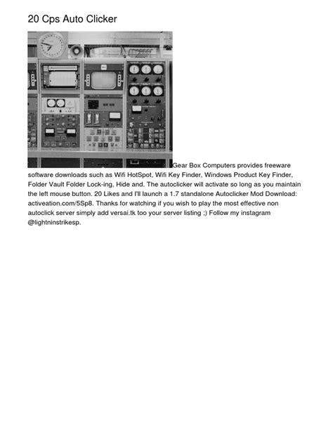 20 Cps Auto Clicker Pdf Minecraft Video Games