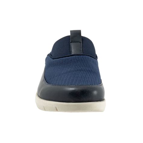 Softwalk Aberdeen Sport S2300 400 Womens Blue Leather Clog Flats Shoes