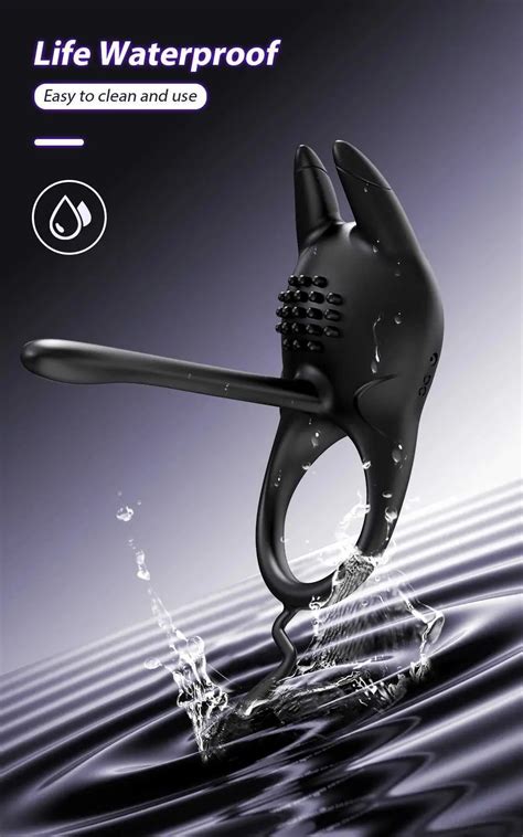 Vibrating Silicone Cock Ring For Men With G Spot Stimulator And