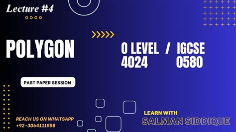 Polygon Past Paper 1 O Level 4024 Igcse 0580 Youtube