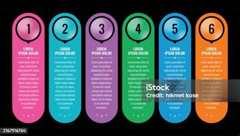 6 단계 6 가지 옵션 정보 템플릿 타원형 인포 그래픽 템플릿입니다 비즈니스 인포그래픽 템플릿 개념에 대한 스톡 벡터 아트 및 기타 이미지 Istock
