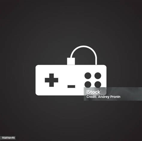 그래픽 및 웹 디자인에 대한 배경에 조이스틱 아이콘 간단한 그림 웹 사이트 버튼 또는 모바일 앱에 대한 인터넷 개념 기호입니다 Brand Name Video Game에 대한