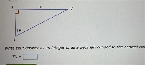 Answered T U 63 8 V Write Your Answer As An Integer Or As A Decimal