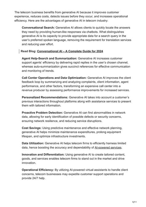 Generative Ai In Telecom Use Cases Amp Benefits Pdf
