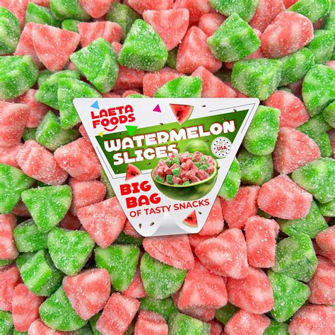 Sour Watermelon Candy 1 Pound Bulk Sugar Coated Gummy