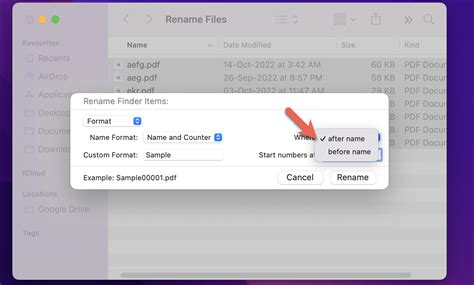 how to batch rename multiple files on mac