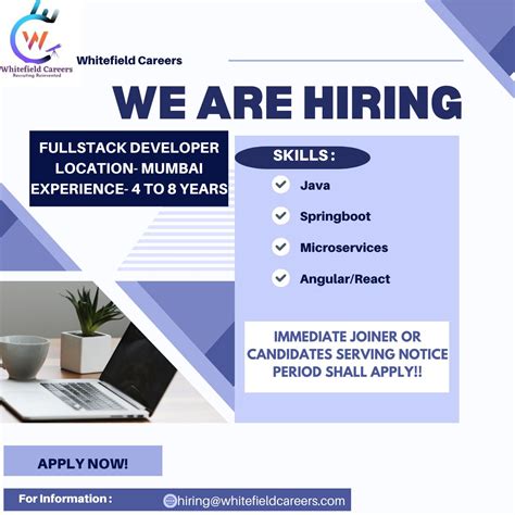 Whitefield Careers On Linkedin Fullstackdevelopment Java Springboot